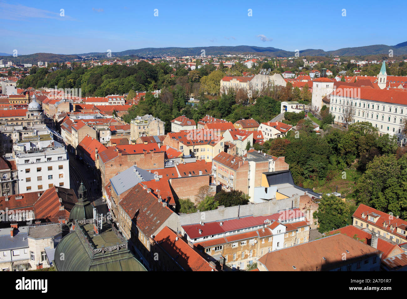 Croatia, Zagreb, skyline, aerial view Stock Photo - Alamy