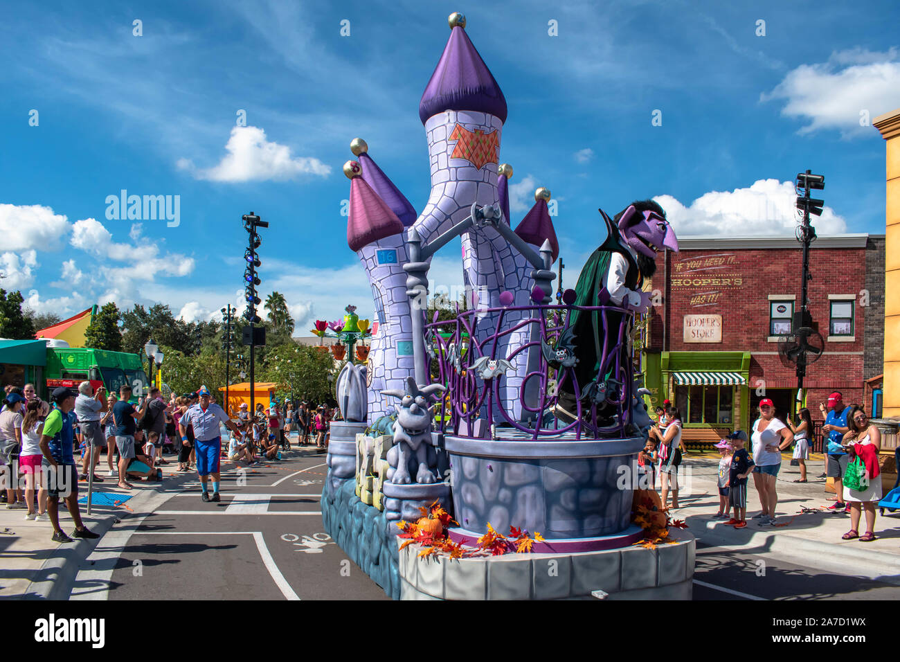 Orlando, Florida. October 29, 2019. Count von Count at float in Sesame ...