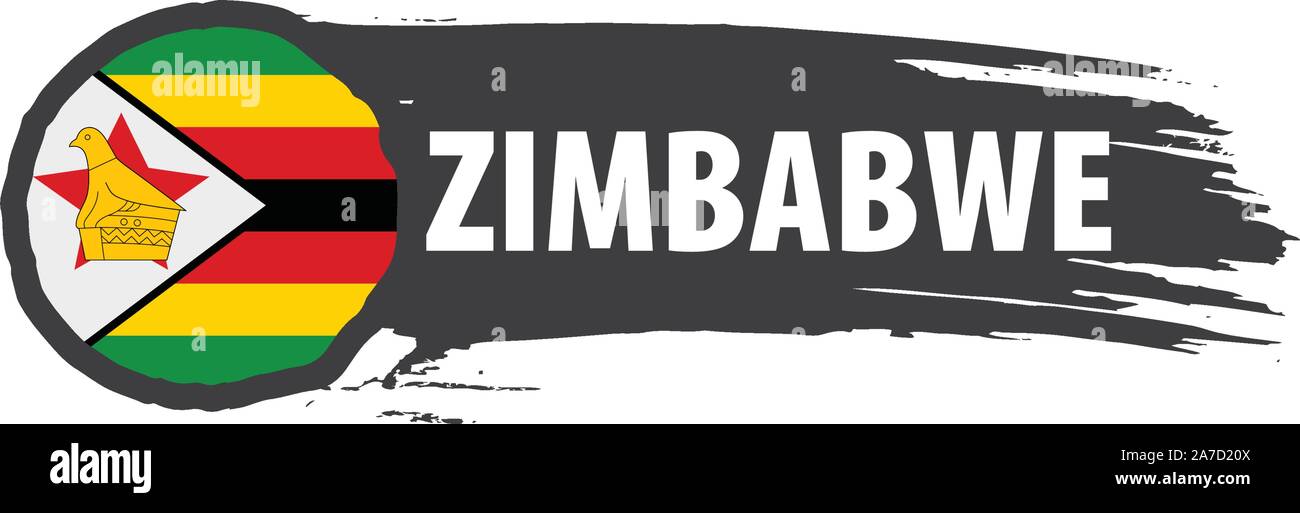 Zimbabwe flag, vector illustration on a white background Stock Vector ...