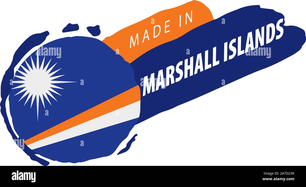 Marshall Islands flag, vector illustration on a white background Stock ...