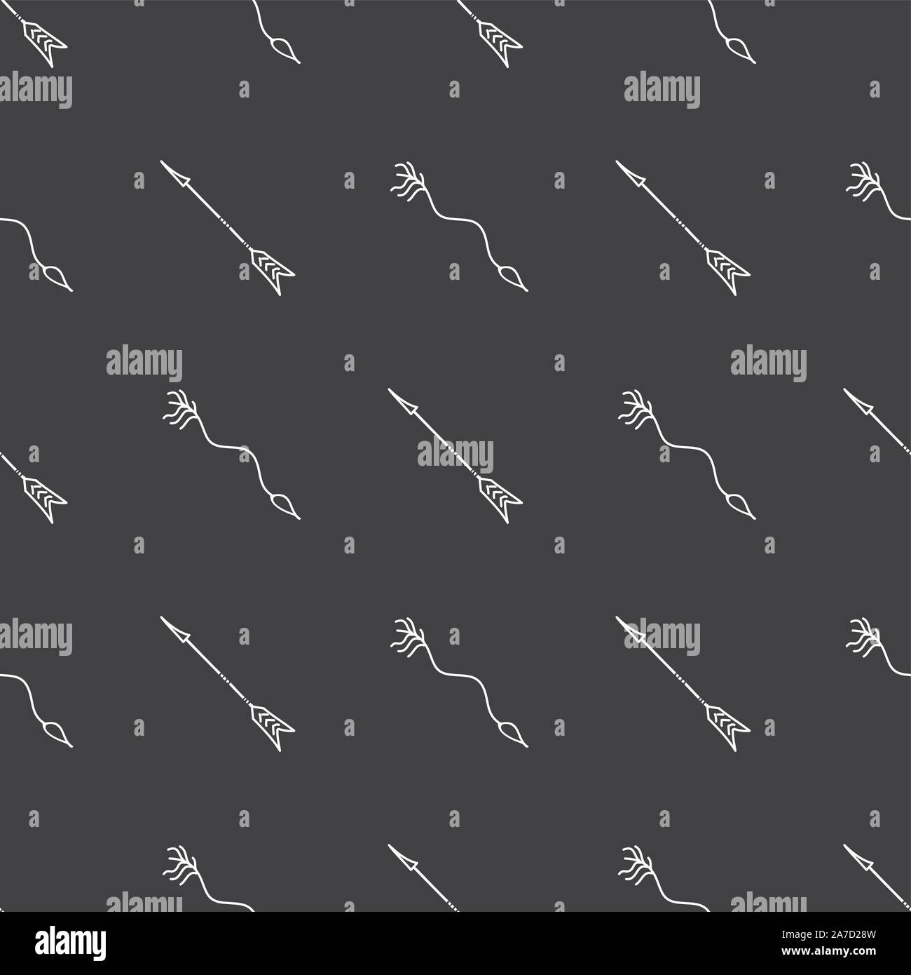 Doodle arrows seamless pattern,hand drawn vector illustration Stock ...