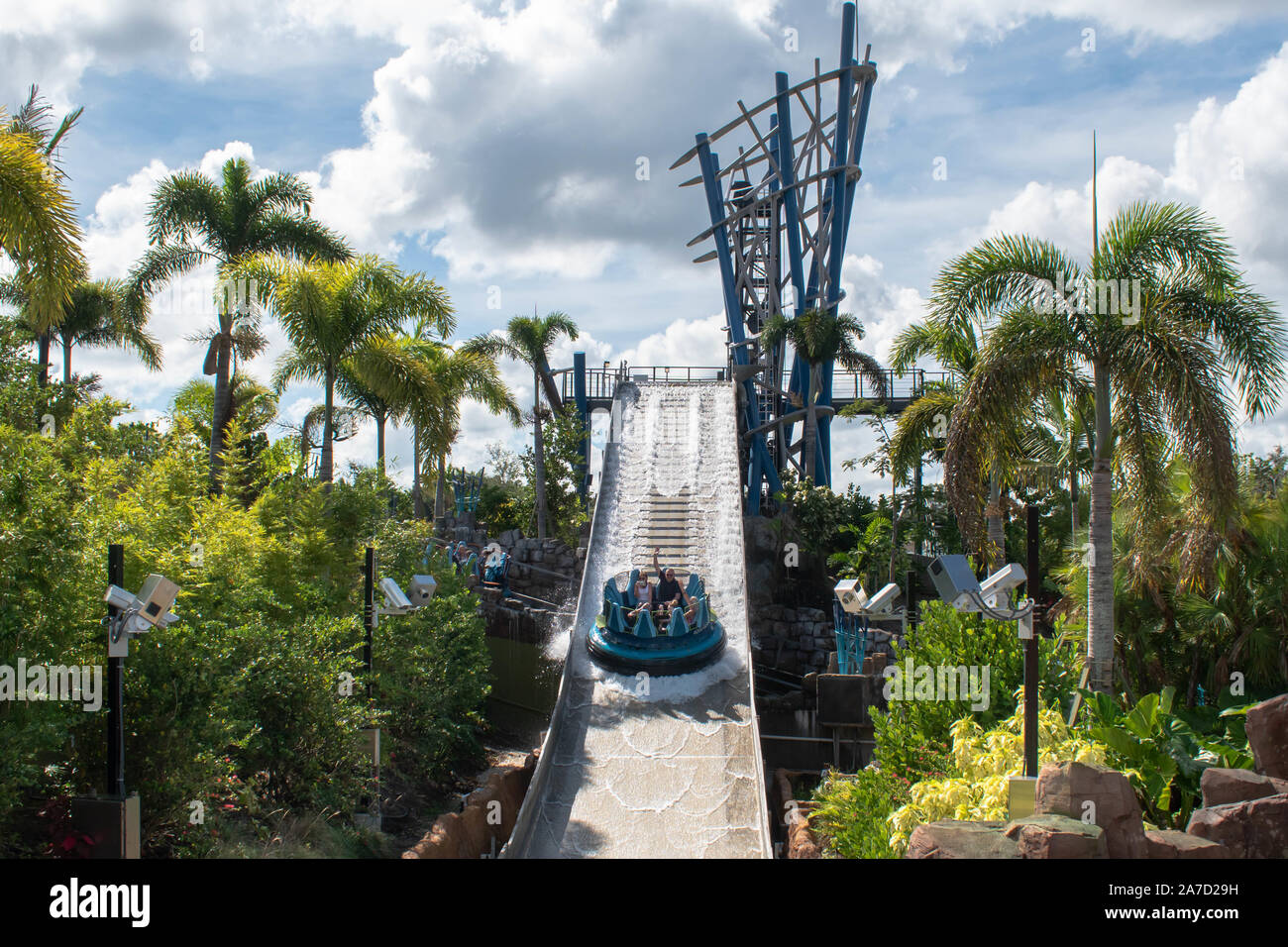 Orlando, Florida. October 29, 2019. People having fun amazing Infinity ...