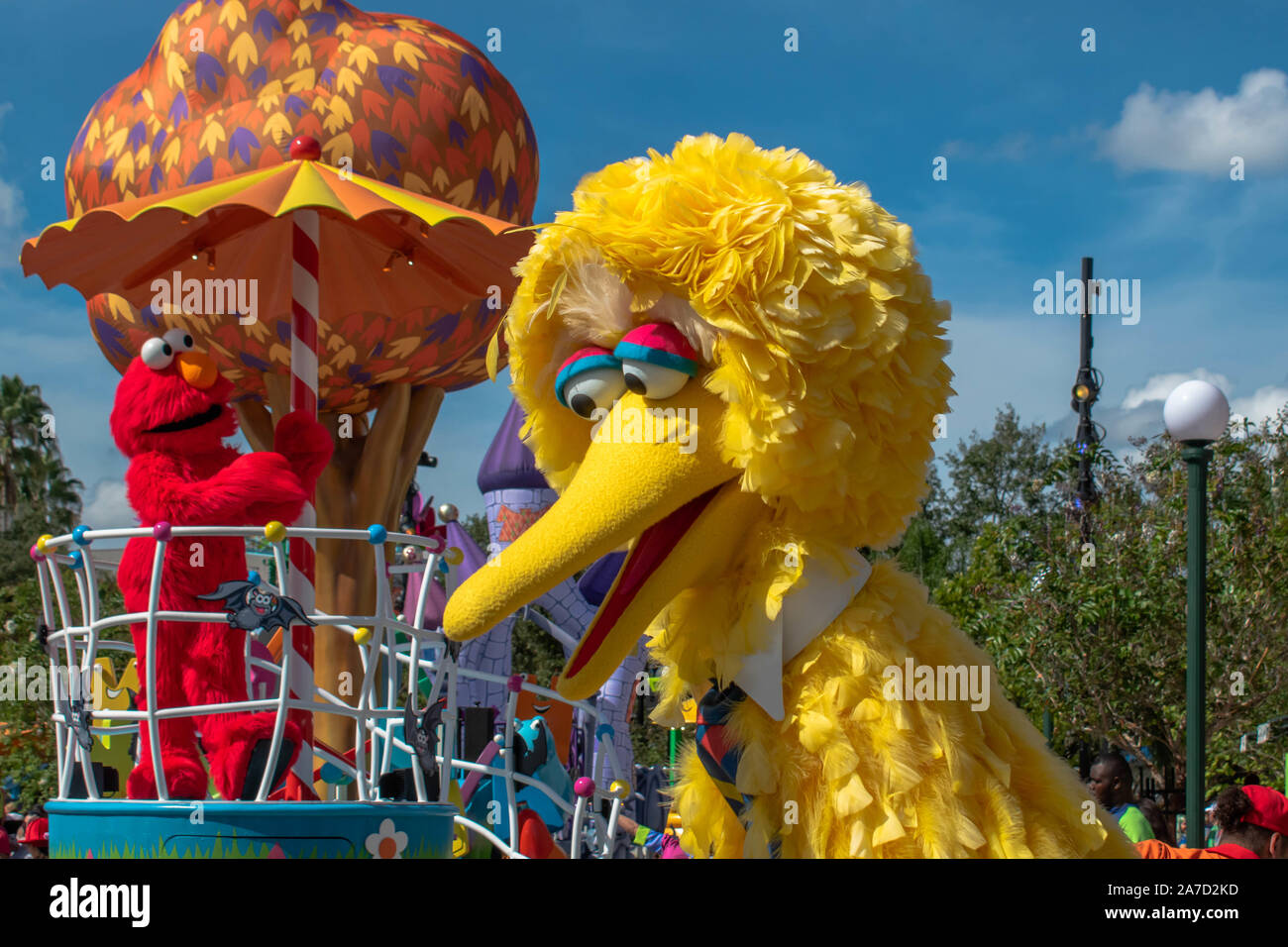 Orlando, Florida. October 29, 2019. Top view of Big Bird and Elmo in ...