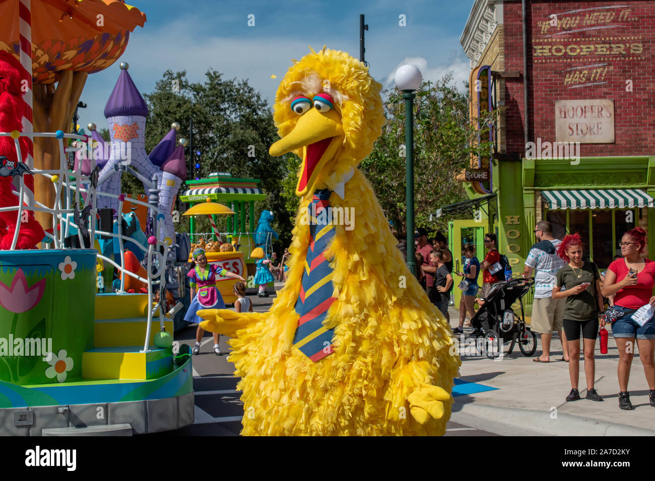 Orlando, Florida. October 29, 2019. Top view of Big Bird in Sesame ...