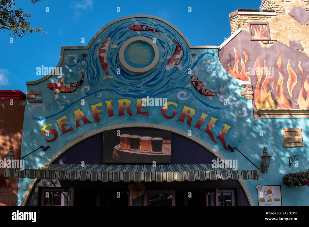 Orlando, Florida. October 29, 2019. Top view of Seafire Grill ...