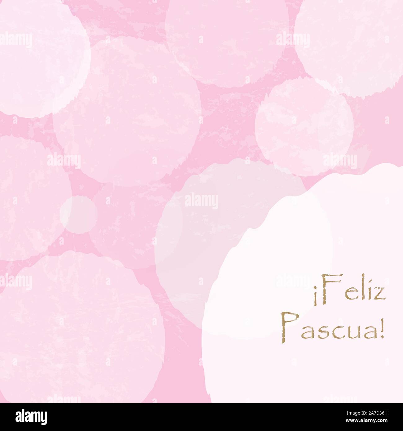 Happy Easter Greeting Card. Spanish Language. Vector Illustration Stock ...