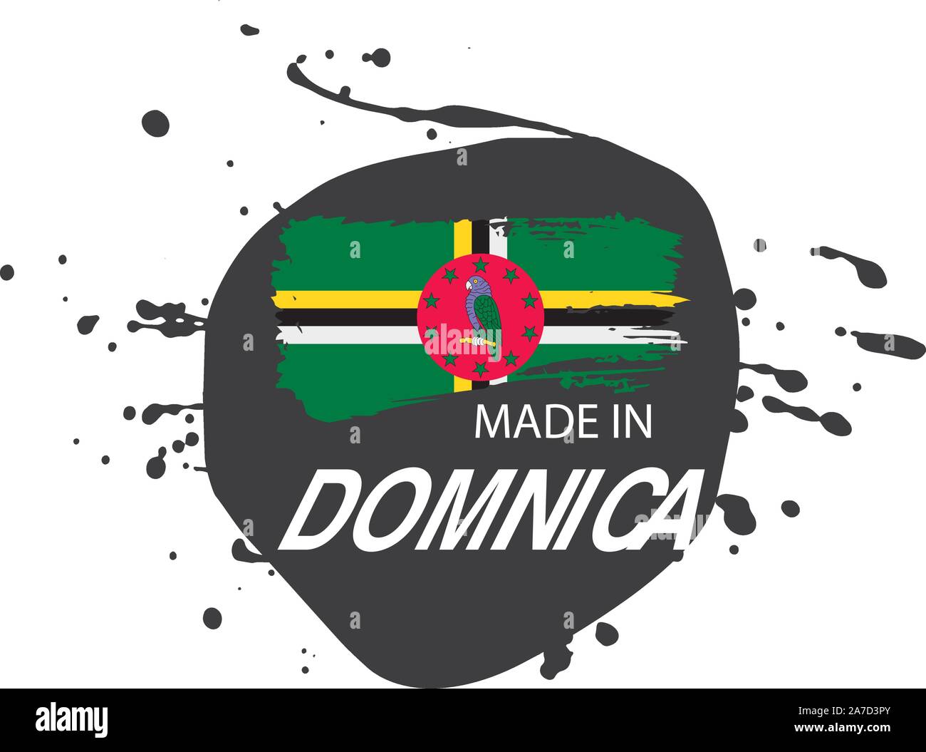 Dominica flag, vector illustration on a white background Stock Vector ...
