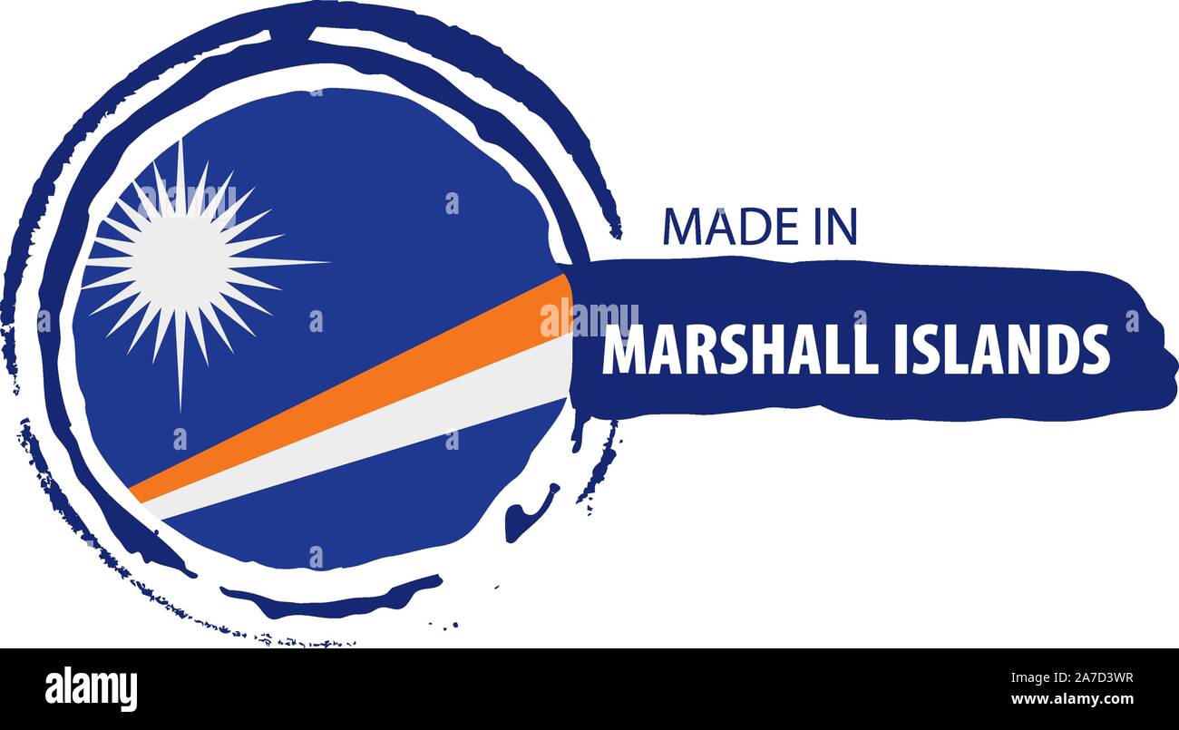 Marshall Islands flag, vector illustration on a white background Stock ...