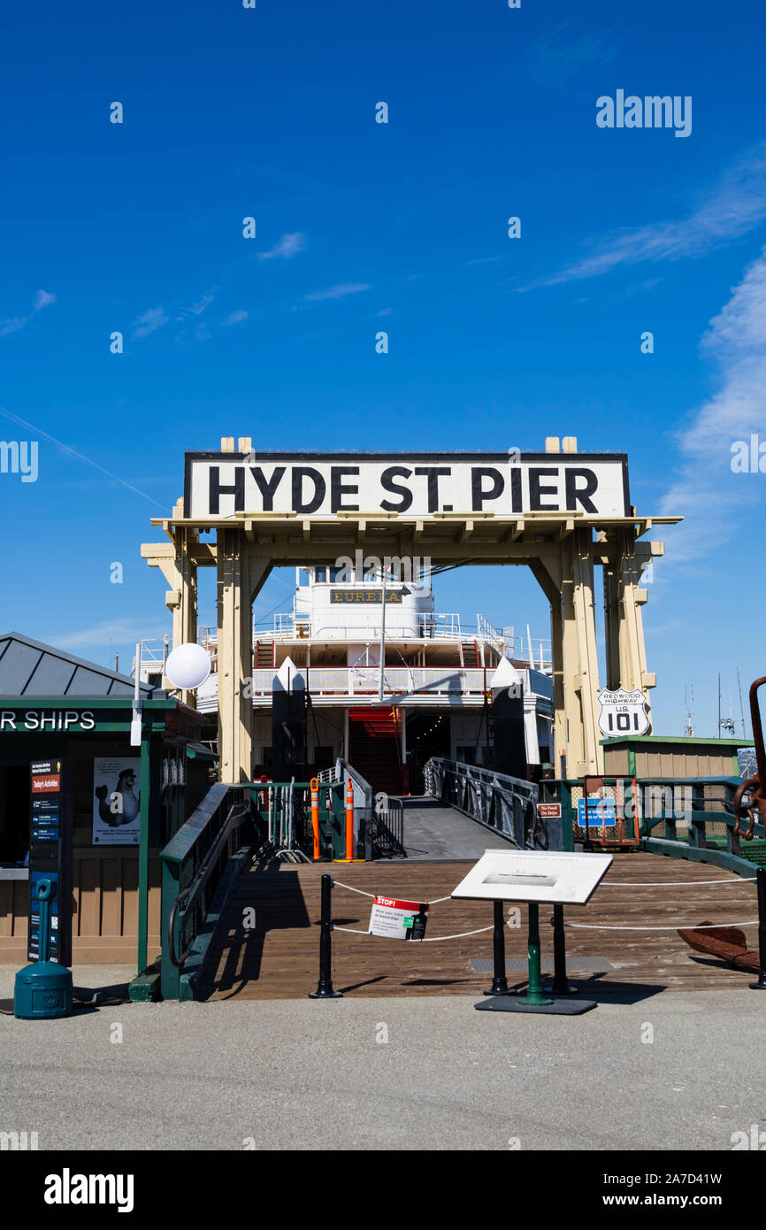 Hyde Street pier historic ships, San Francisco, California United ...