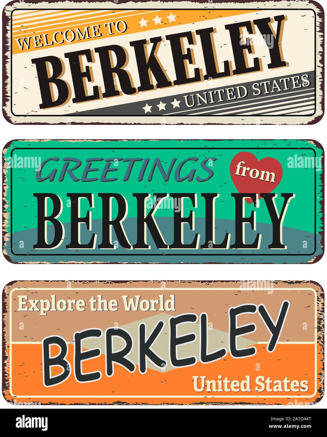 Berkeley , California, road sign vector illustration, USA city Stock ...