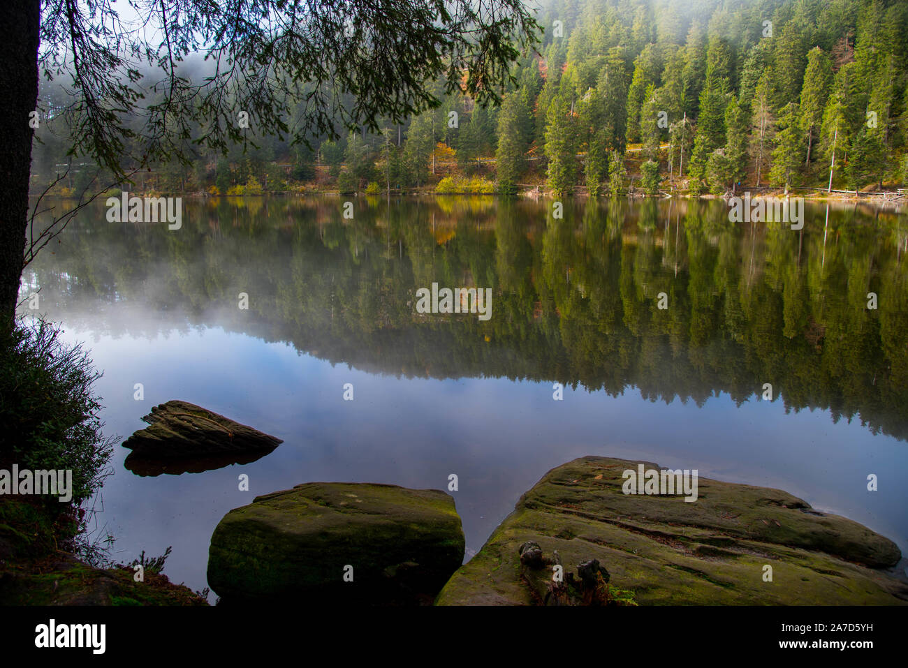 Lake " Mummelsee" in the north of the black forest in Germany Stock ...