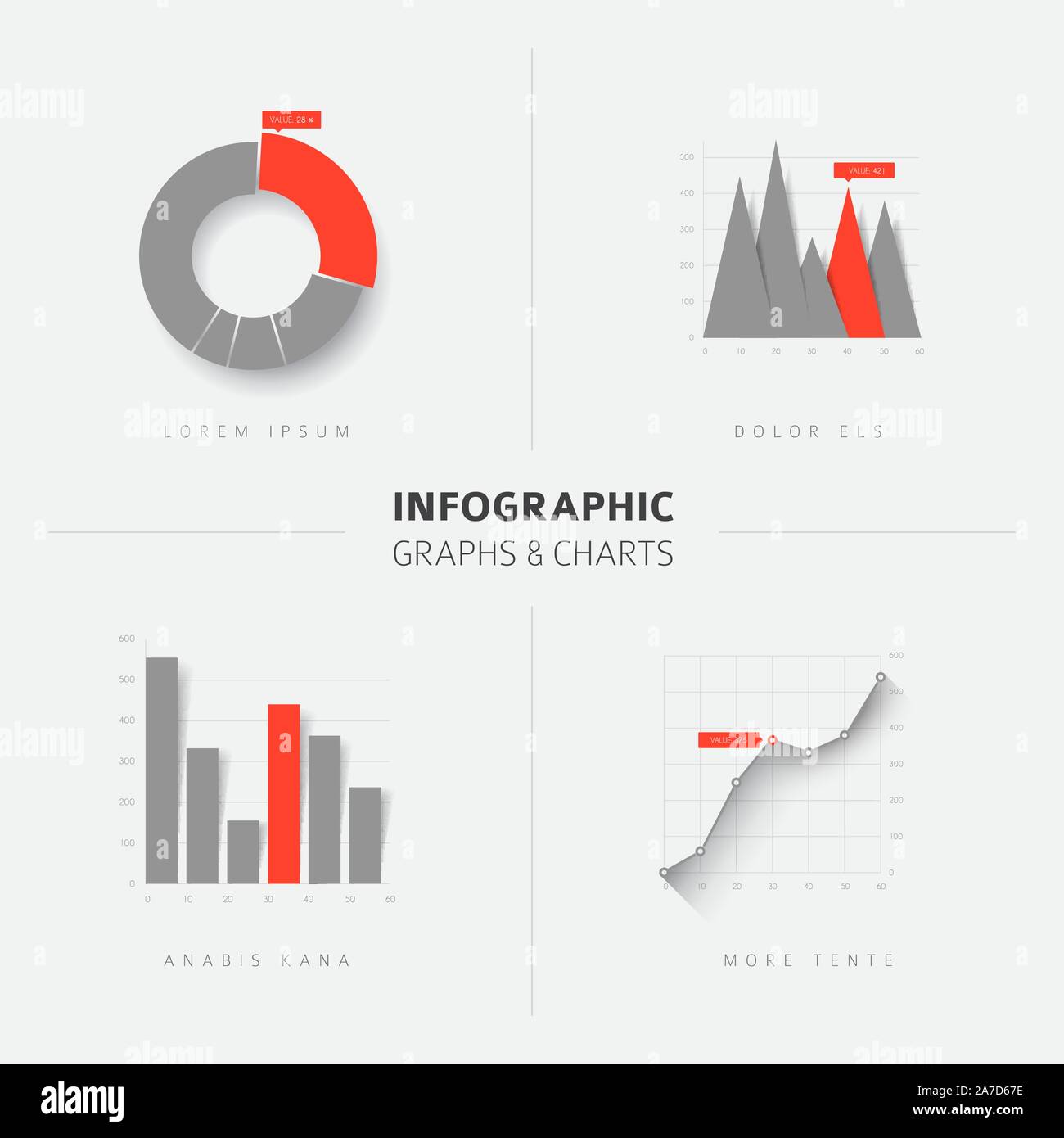 Pie chart infographics shadow hi-res stock photography and images - Alamy
