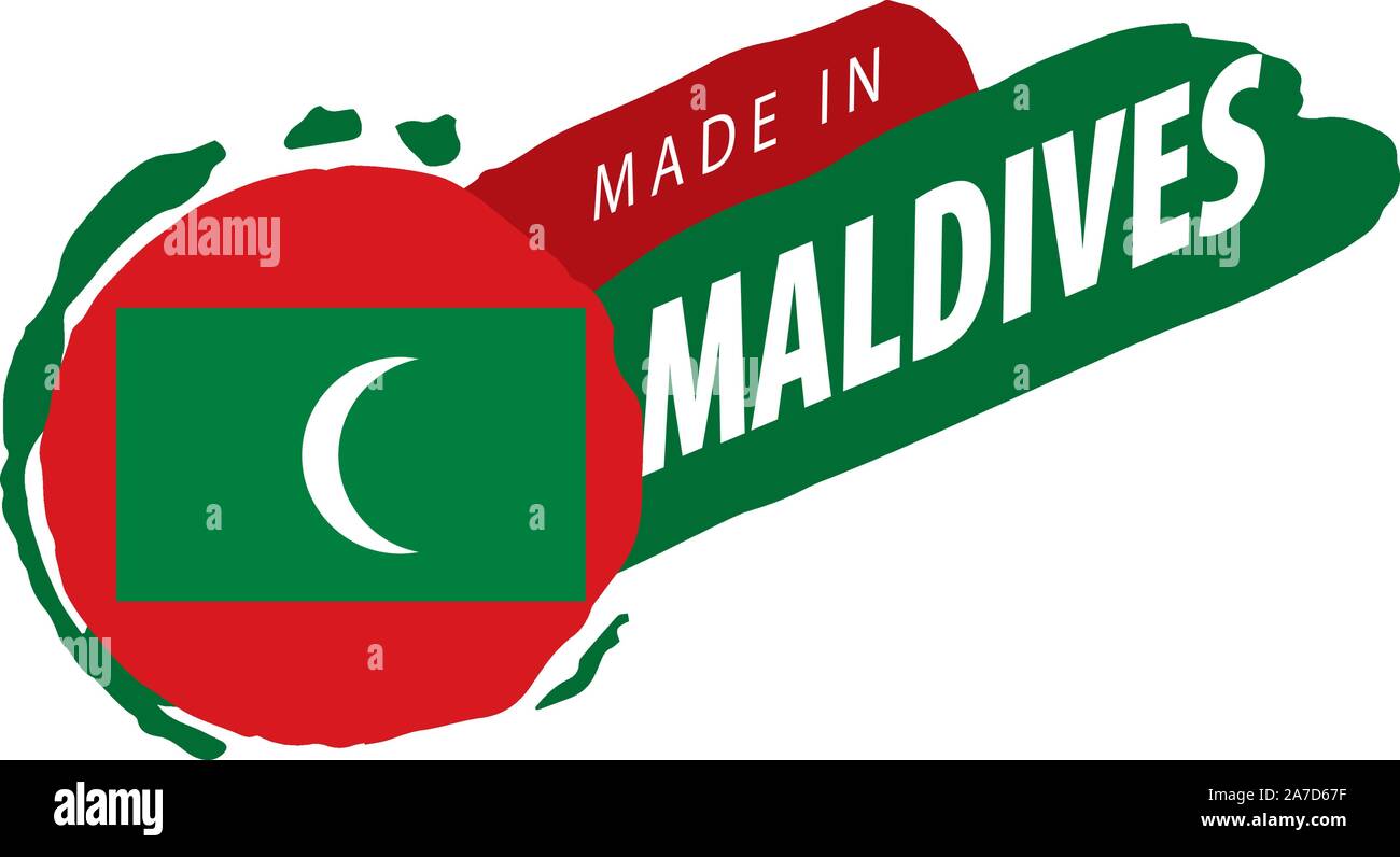 Maldives flag, vector illustration on a white background Stock Vector ...