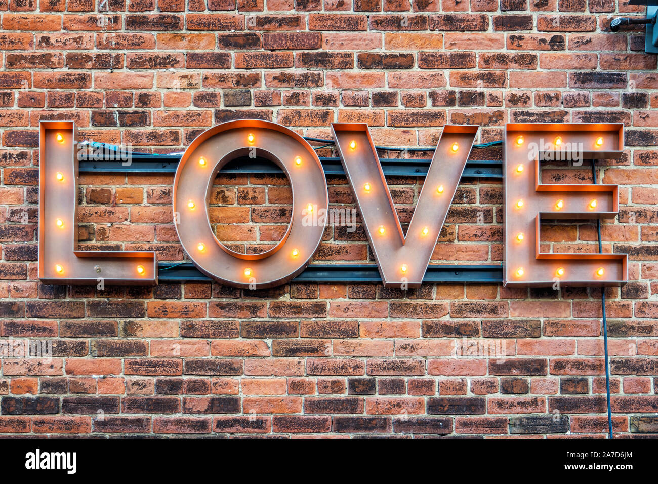 Illuminated love sign hi-res stock photography and images - Alamy