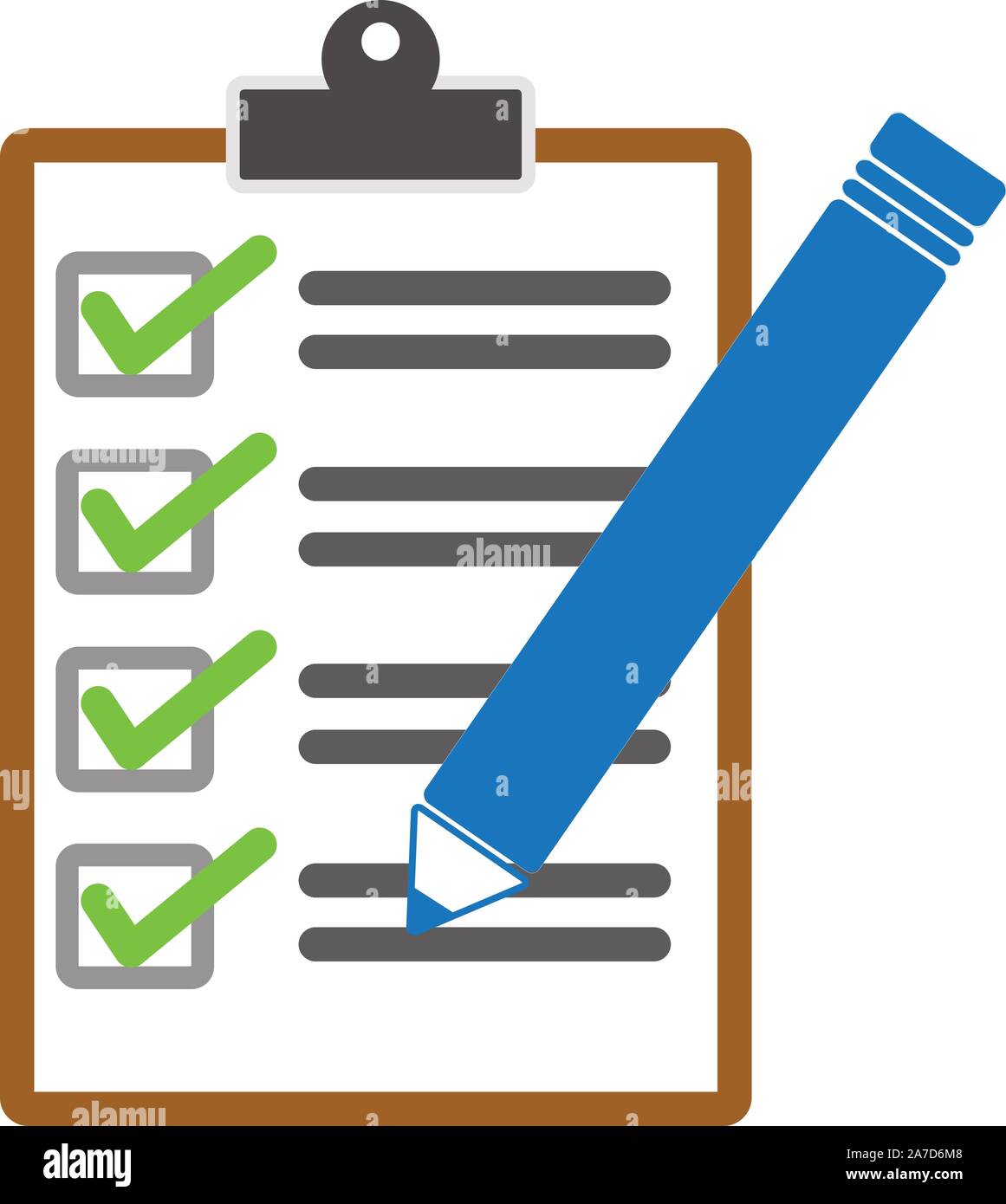 Checklist icon from Business on white background. checklist and pencil ...