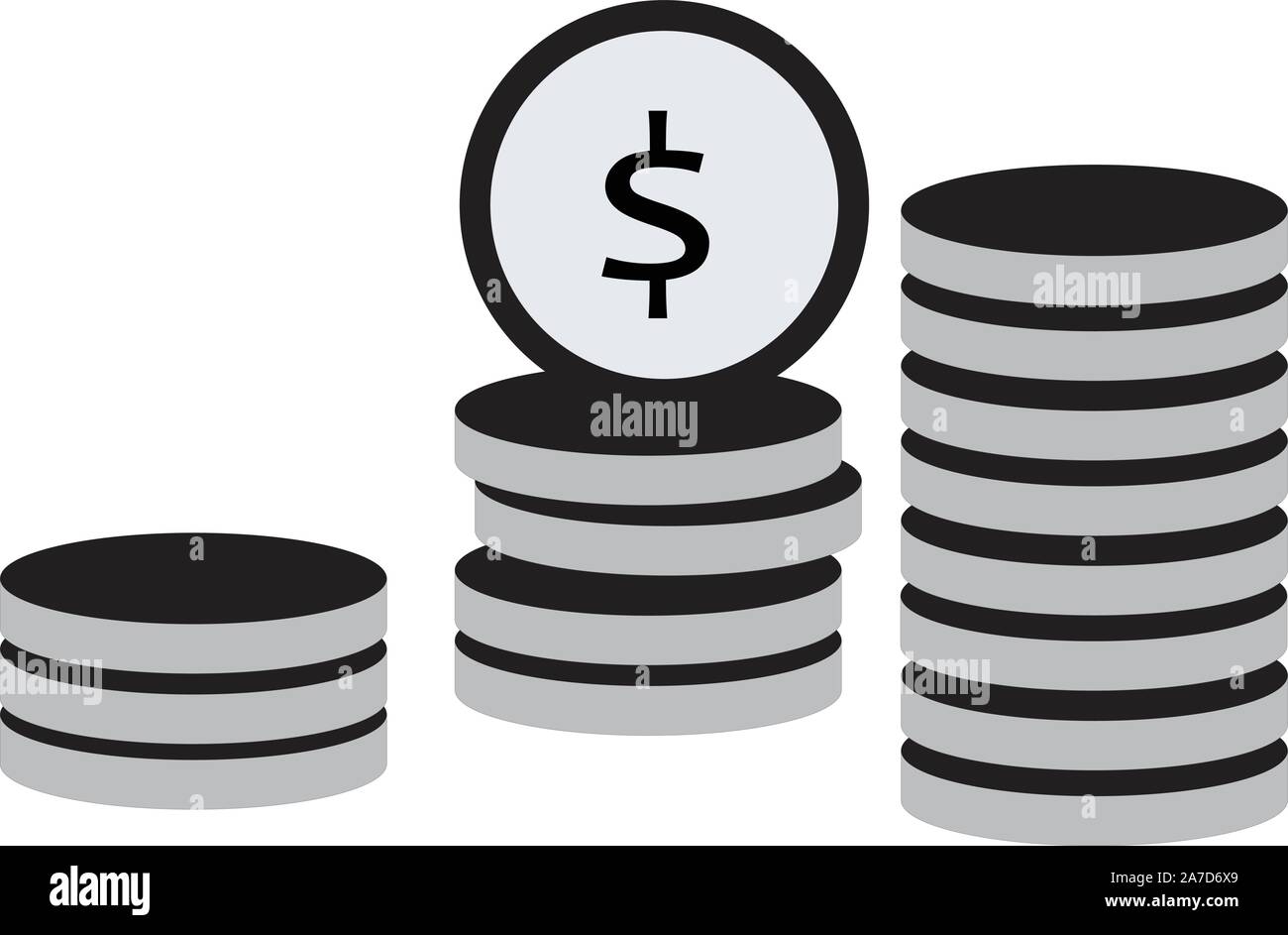 coins icon on white background. coins icon for your web site design ...