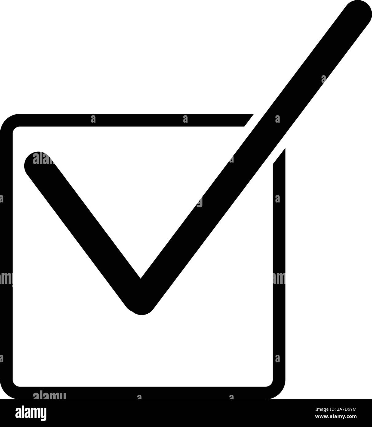 black check mark icon on white background. Check mark icon for your web ...