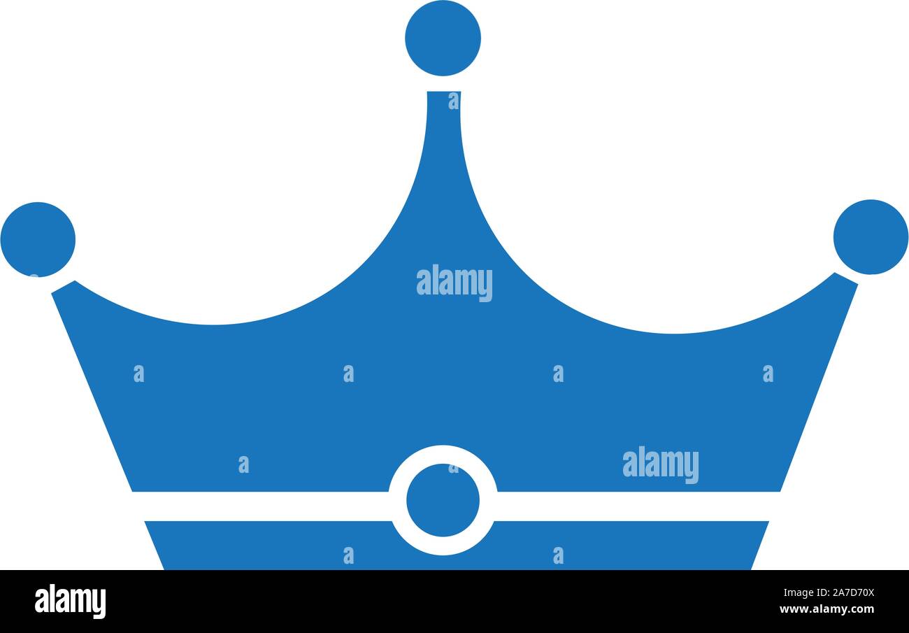 blue crown icon, crown icon on white background. flat style. crown icon ...