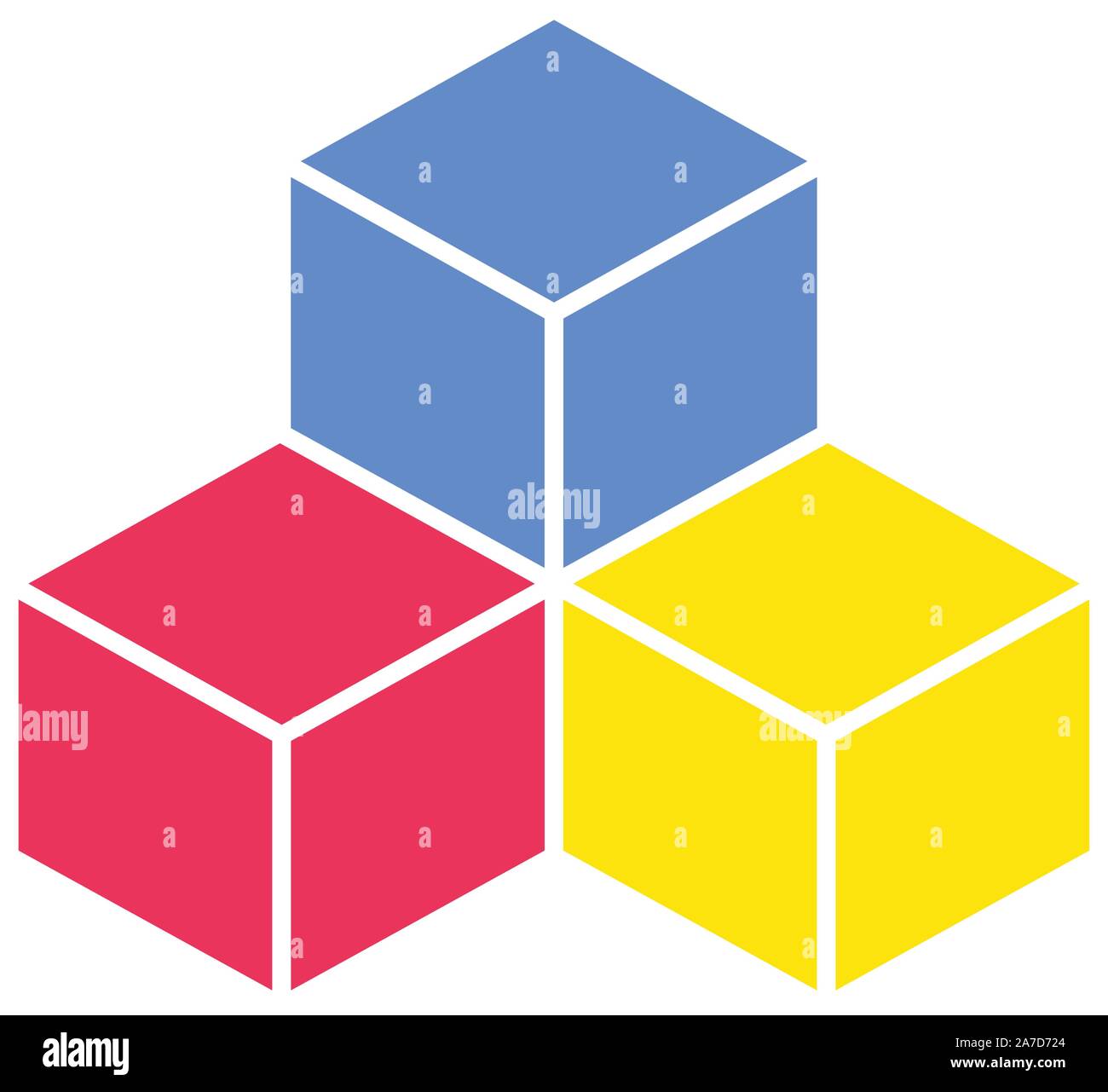 Colorful cubes. Vector illustration on white background Stock Vector ...