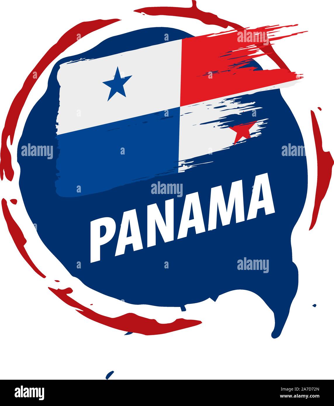 Panama flag, vector illustration on a white background Stock Vector ...