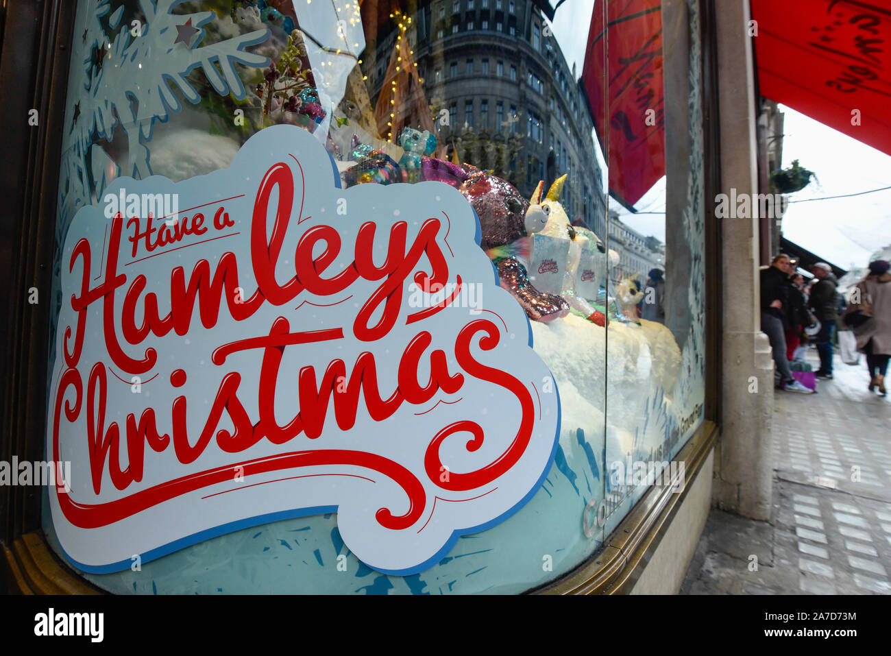 London, UK. 1 November 2019. Hamleys toy store unveils its Christmas ...