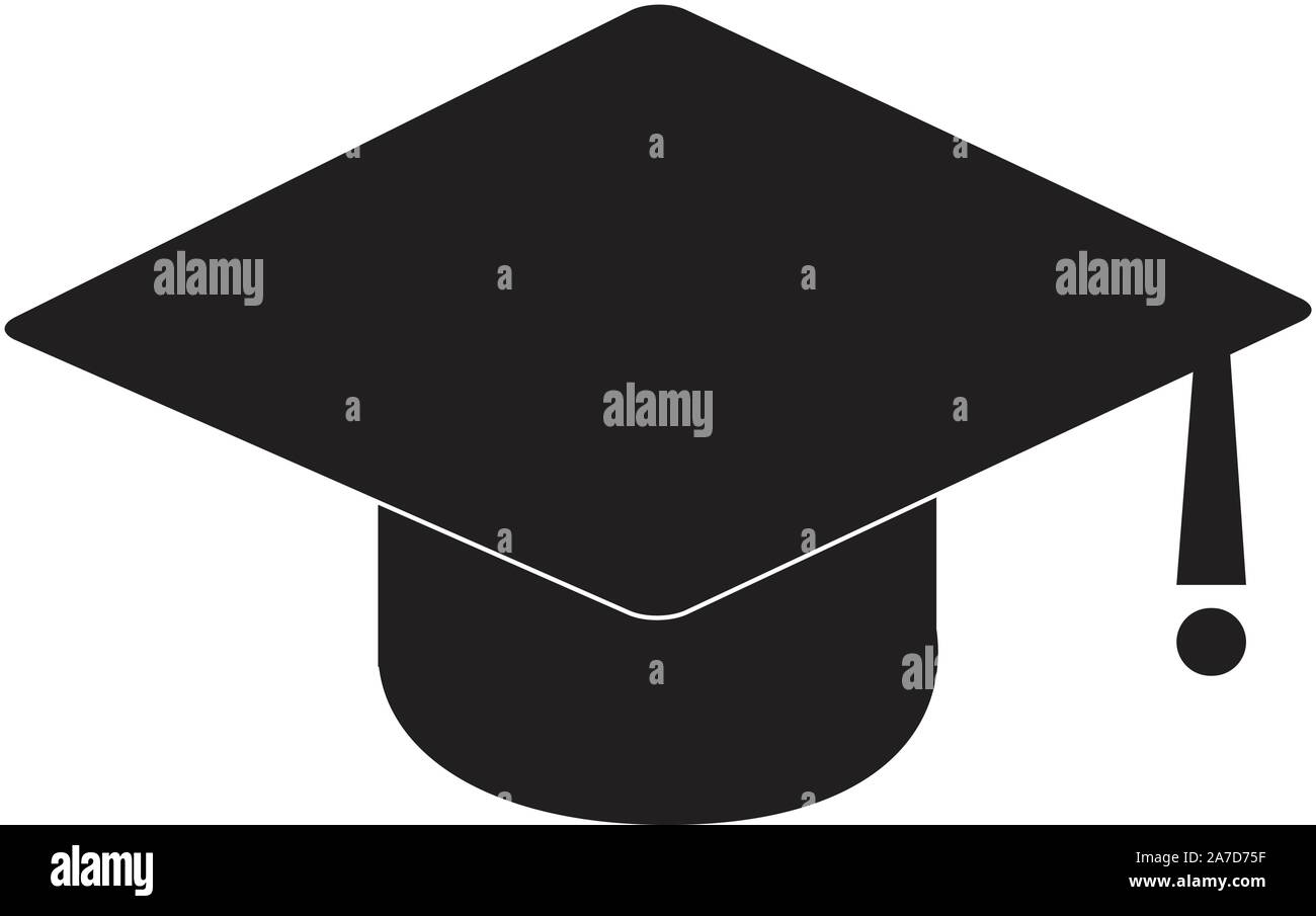 Graduation cap icon on white background. Graduation hat icon for your ...