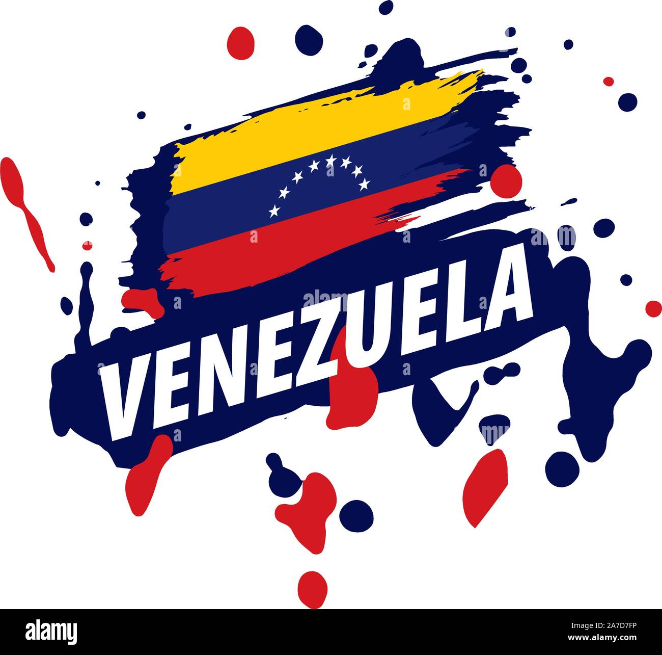 Venezuela flag, vector illustration on a white background Stock Vector ...