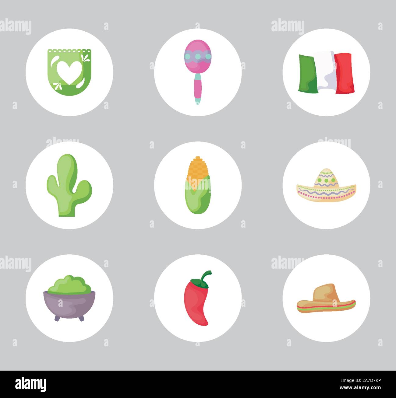 bundle of traditional mexico icons vector illustration design Stock ...