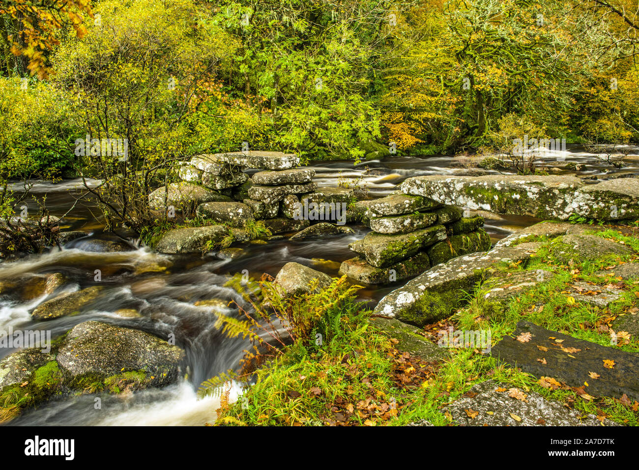 Clapper bridge at dartmeet on dartmoor hi-res stock photography and ...