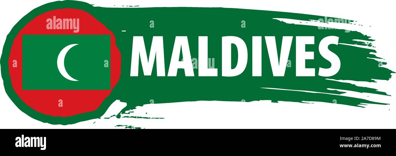 Maldives flag, vector illustration on a white background Stock Vector ...