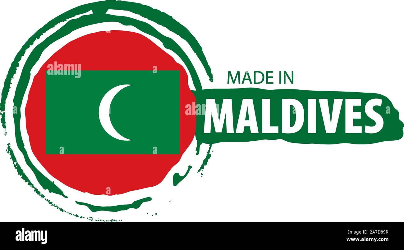Maldives flag, vector illustration on a white background Stock Vector ...