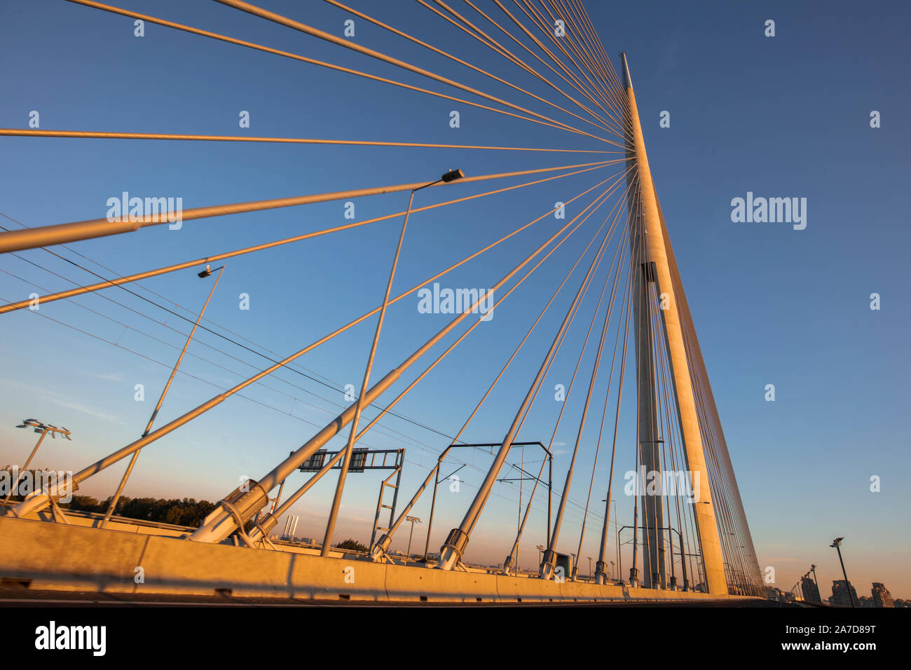 Ada Bridge in Belgrade. Belgrade, Belgrade, Serbia Stock Photo - Alamy