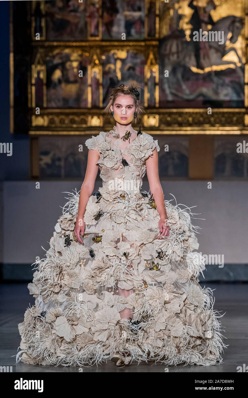 V&A, London, UK. 1st November 2019. Guo Pei’s first ever runway show in ...