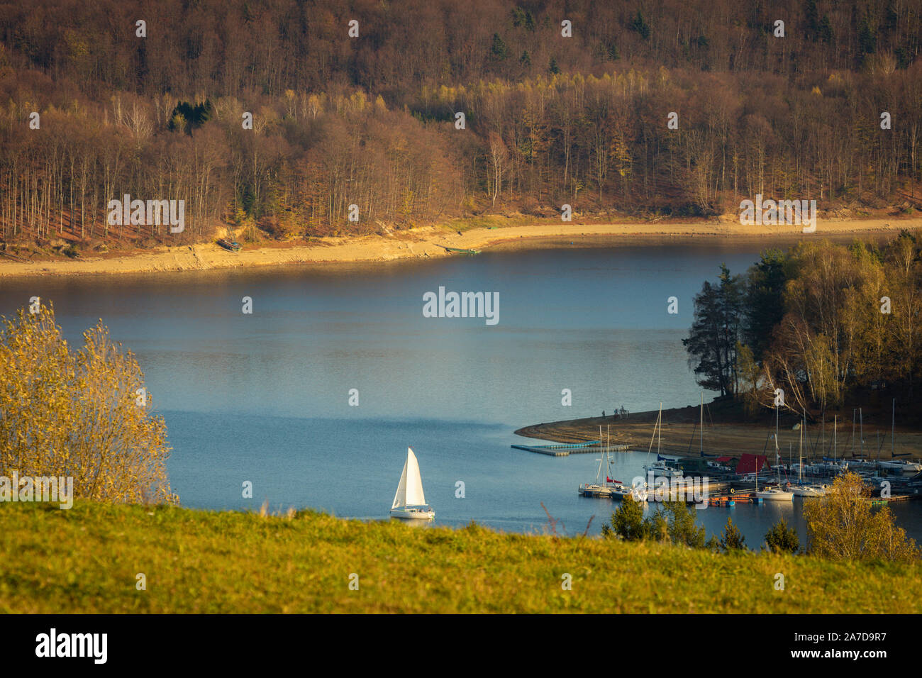Panorama of Polanczyk area. Polanczyk, Subcarpathia, Poland Stock Photo ...