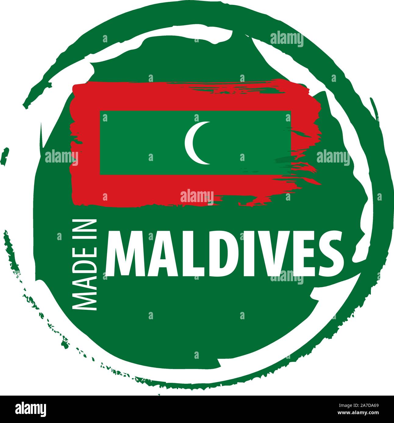 Maldives flag, vector illustration on a white background Stock Vector ...
