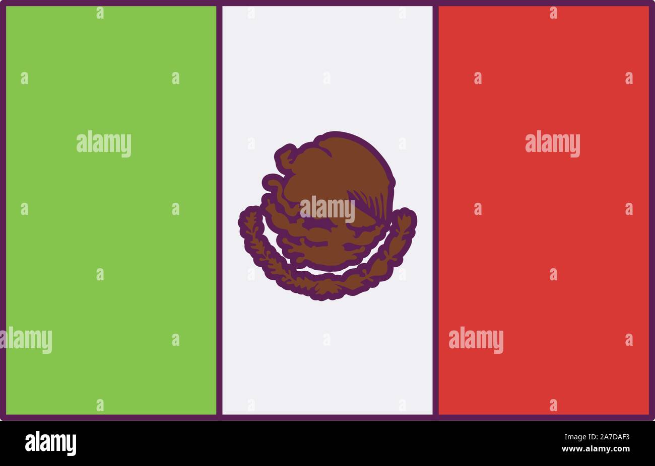 mexico flag emblem isolated icon vector illustration design Stock Vector Image & Art - Alamy