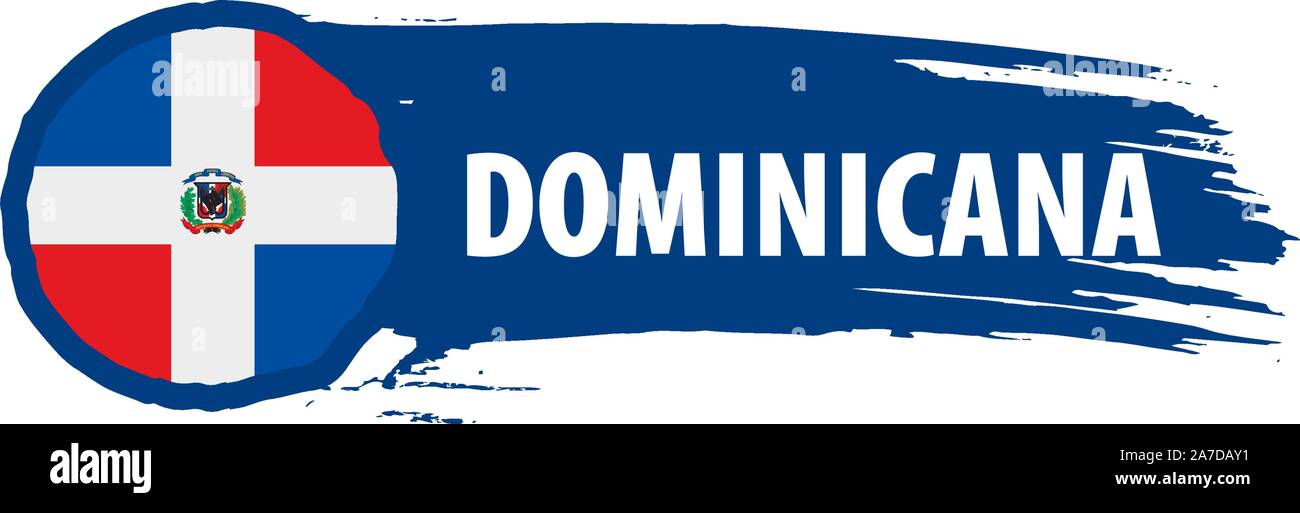 Dominicana flag, vector illustration on a white background Stock Vector ...