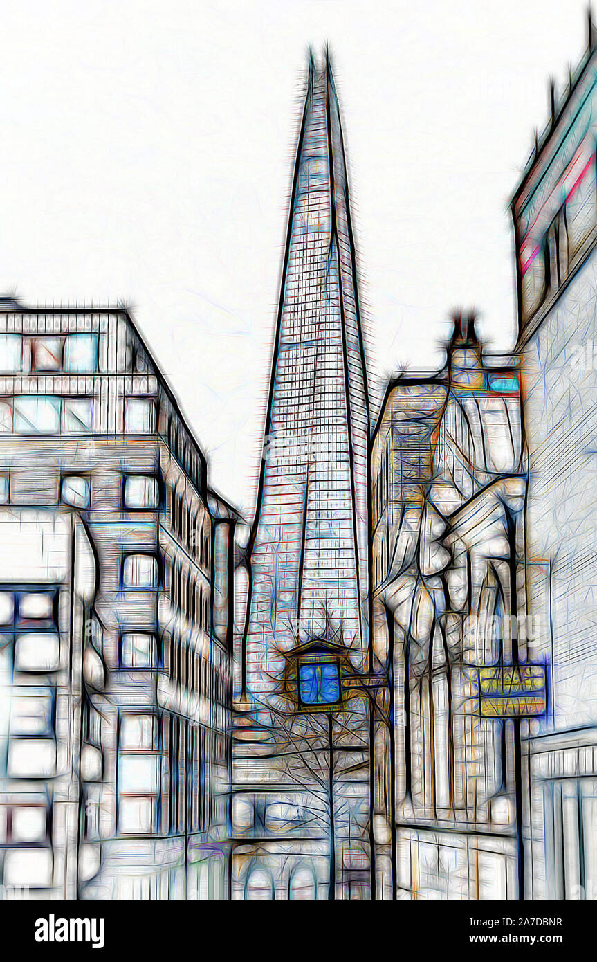 Futuristic Skyscrapers Drawings