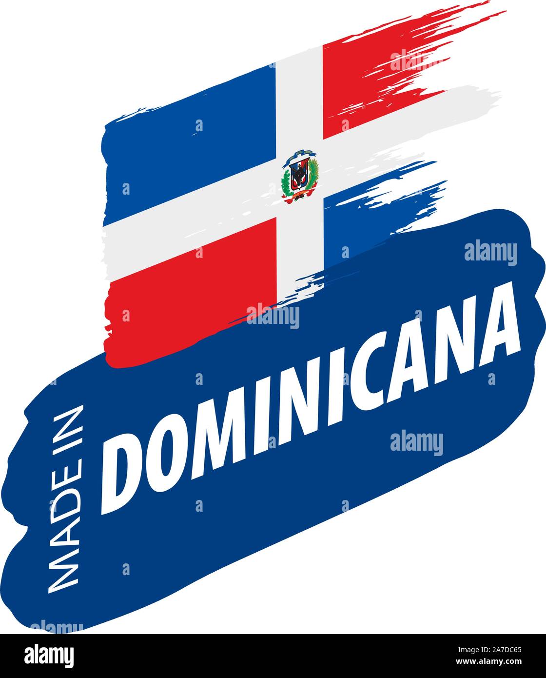 Dominicana flag, vector illustration on a white background Stock Vector ...