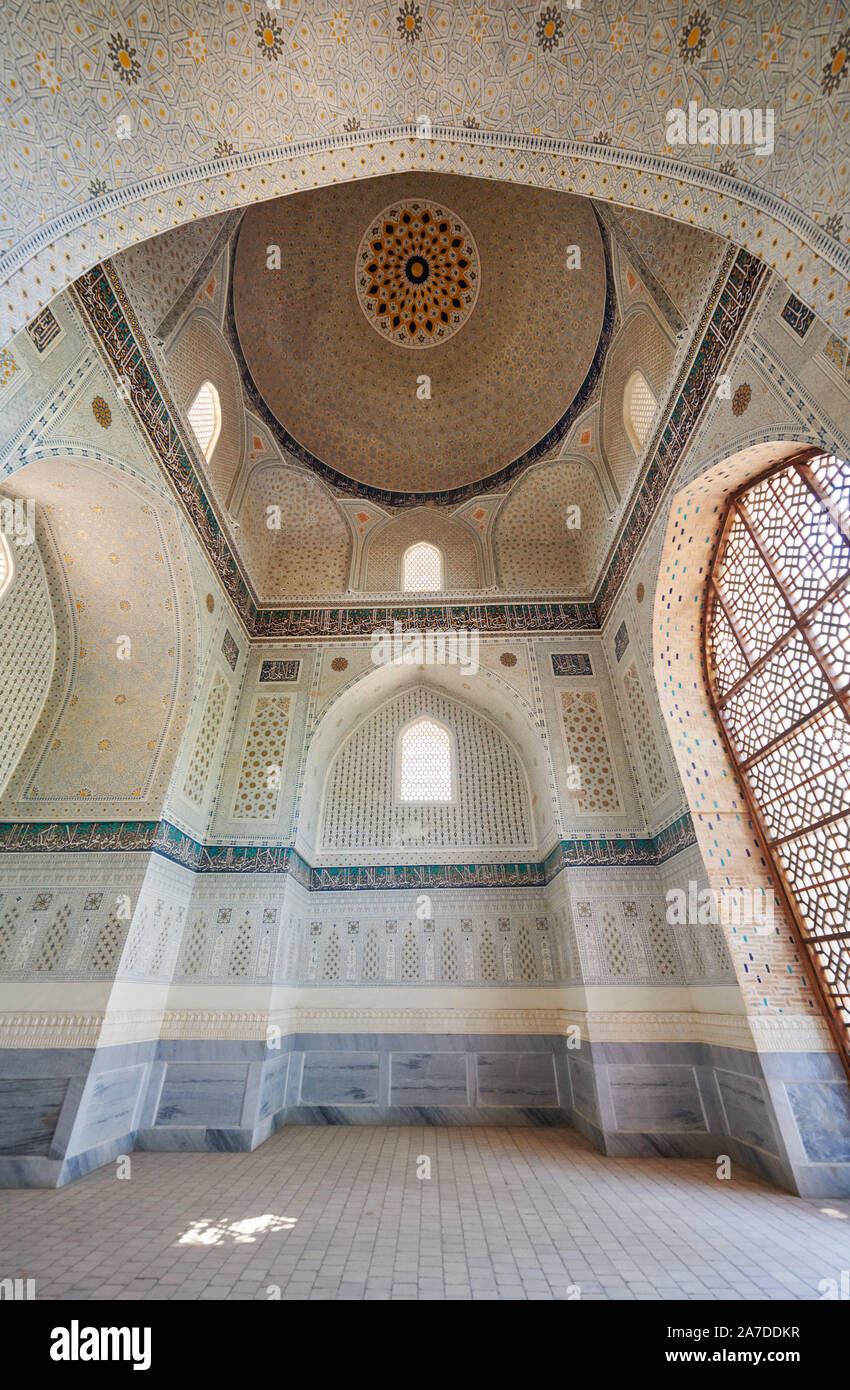interior shot of Bibi-Khanym Mosque or Bibi Khanum Mosque, Samarkand ...