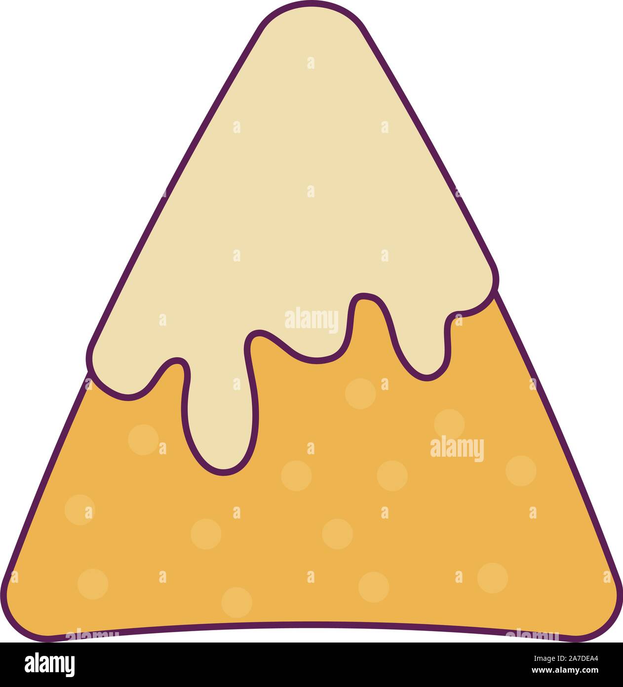 delicious nacho with sauce cheese vector illustration design Stock ...