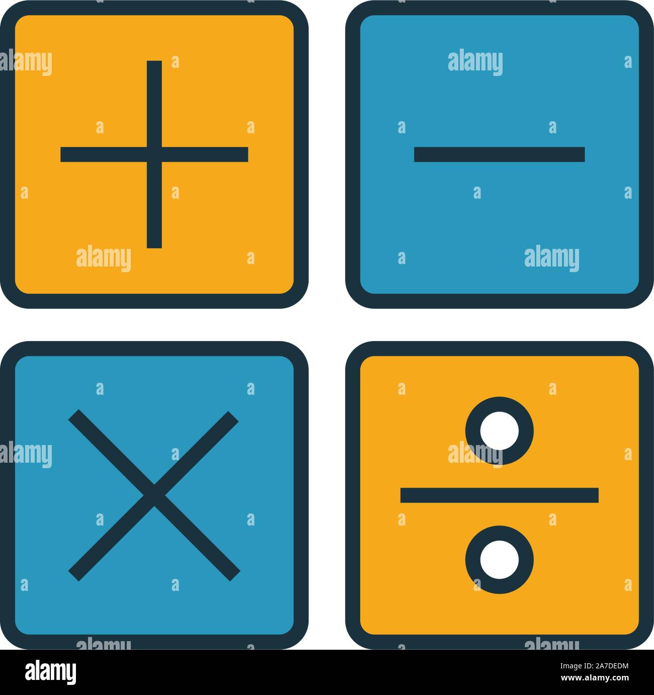 Mathematics icon. Simple element from school icons collection. Creative ...