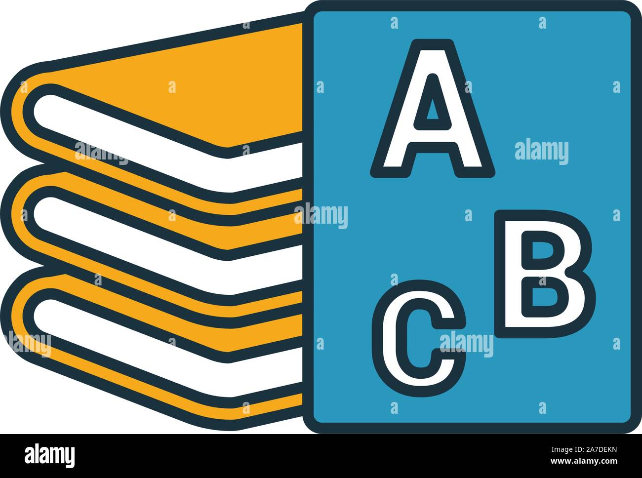 Textbooks icon. Simple element from school icons collection. Creative ...