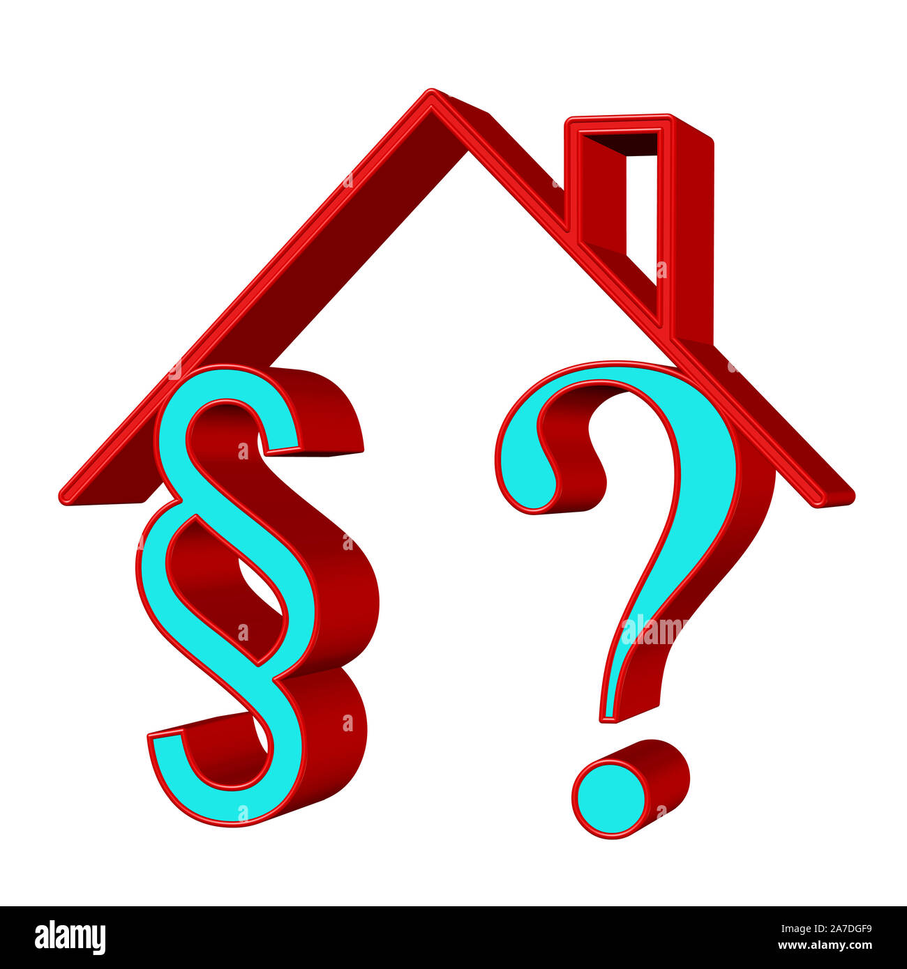 Tenant rights, building regulations, symbolic, 3d illustration Stock ...