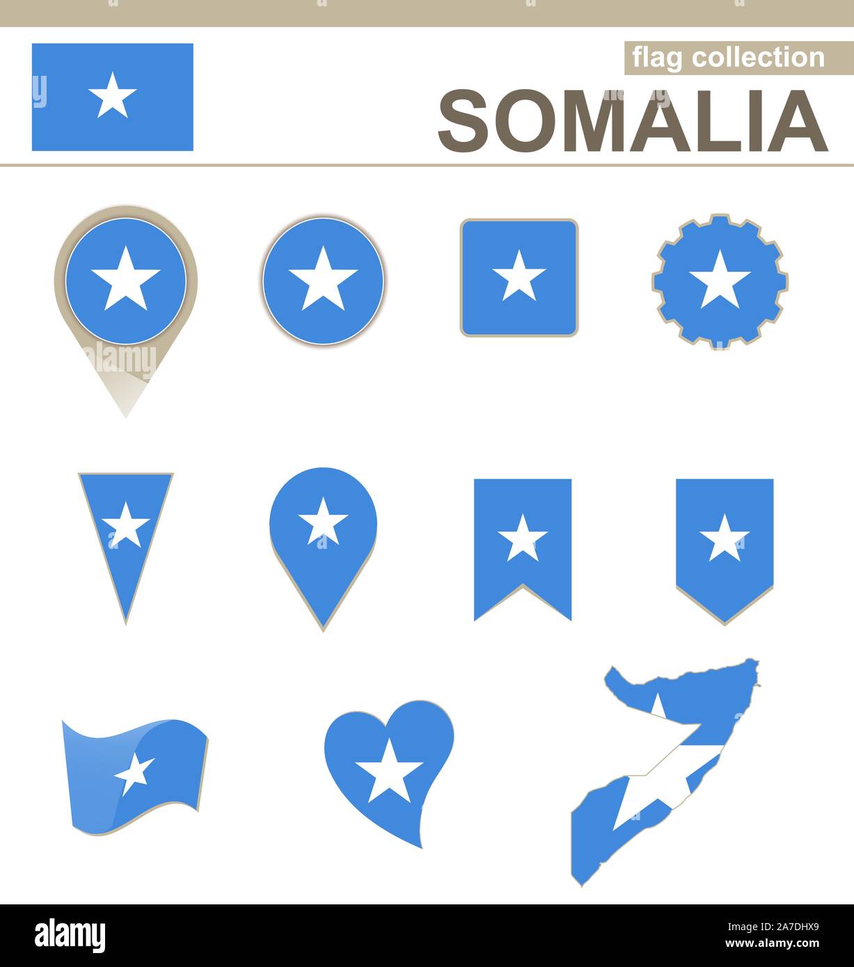 Somalia Flag Collection, 12 versions Stock Vector Image & Art - Alamy