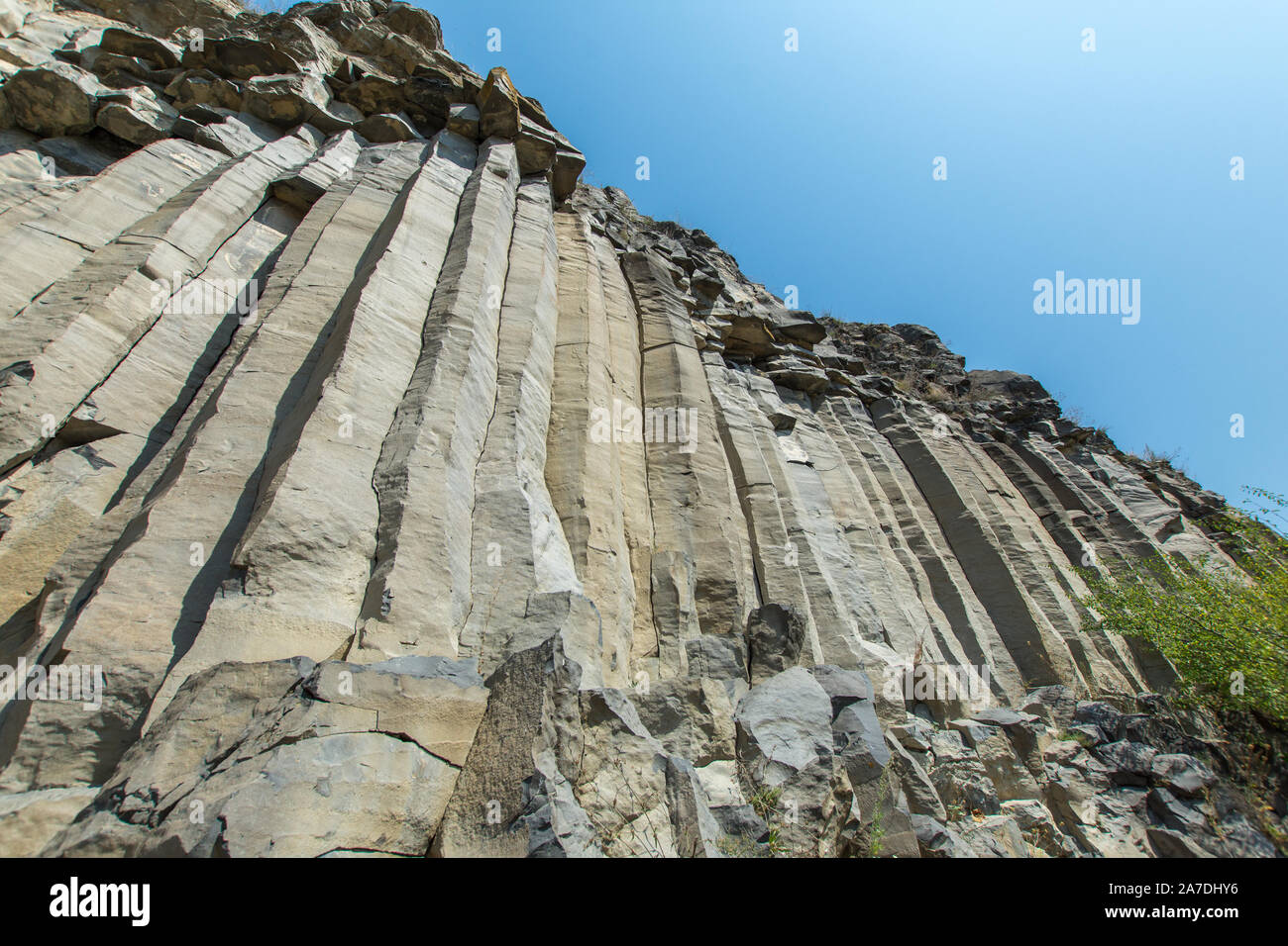 spectacular view of basaltic columns near racos in romania Stock Photo ...
