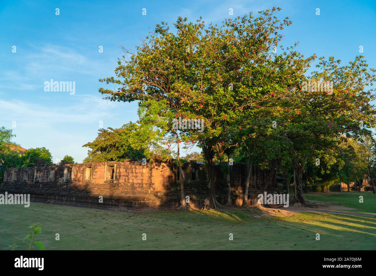 The beautiful stone castle in Phimai historical park. Prasat Hin Phimai ...