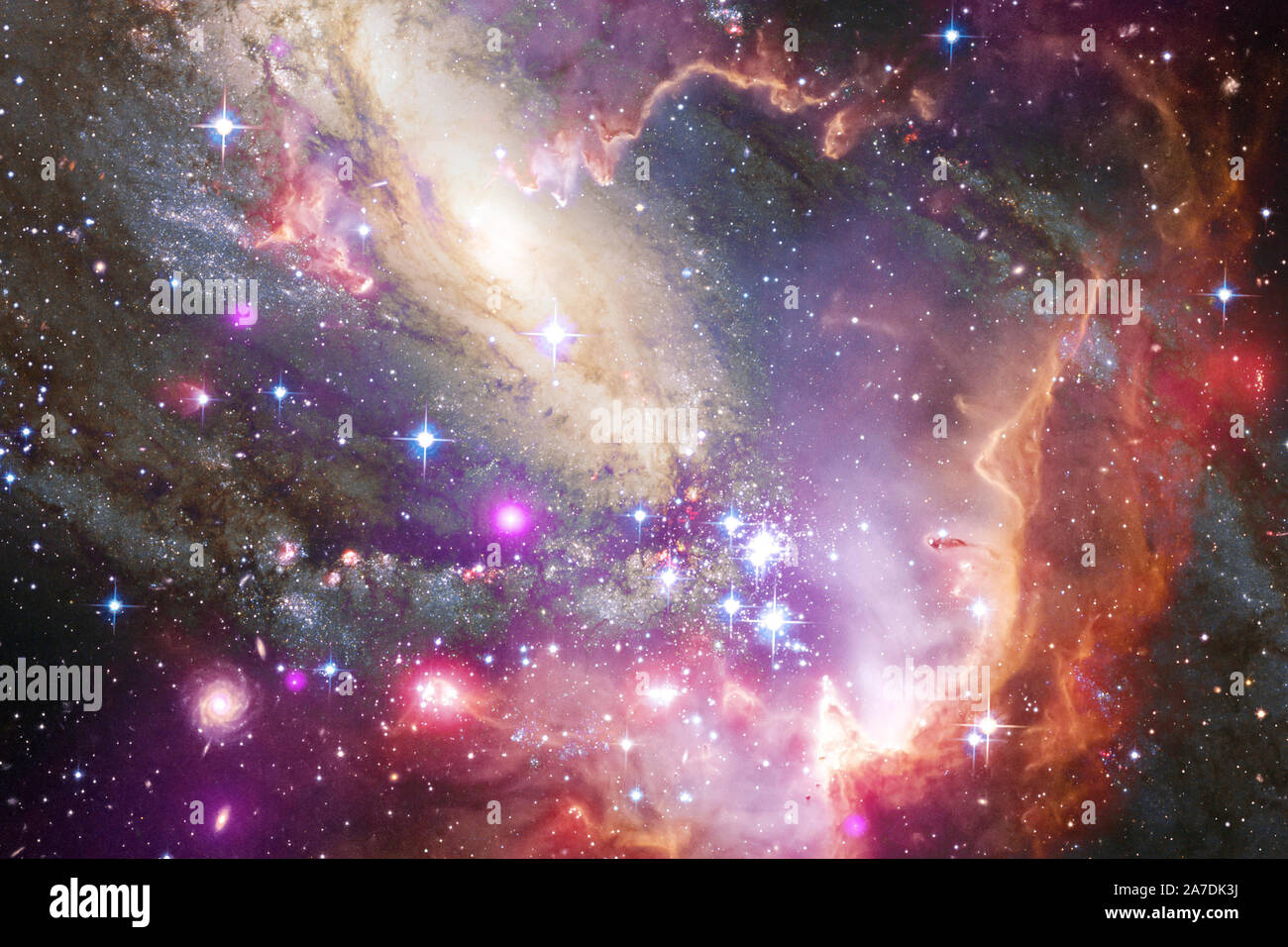 Nebula in outer space. Gas and dust clouds. Elements of this image ...