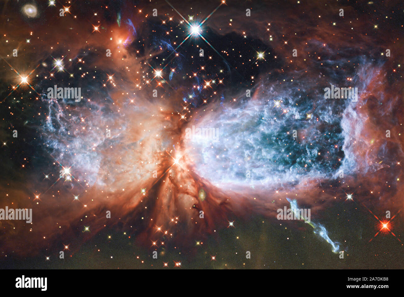 Nebula, starfield, cluster of stars in outer space. Beauty of endless ...