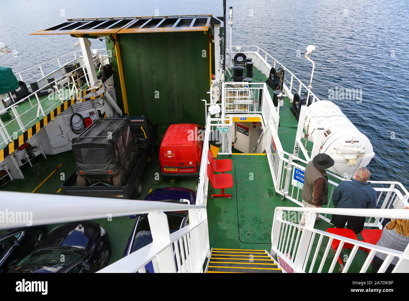 The MV Loch Fyne vehicle ferry at Lochaline which runs to Fishnish on ...